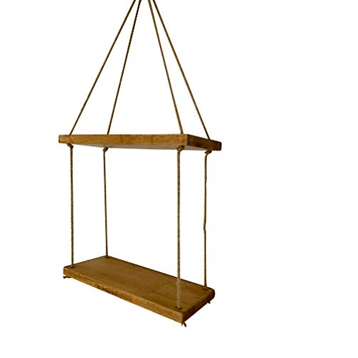 Sevenoneseven Hanging Shelves Wall Shelves Floating Shelves Rustic Wall Mounted Shelves Solid Wood Floating Wall Shelf Farmhouse Decor-2 Tier Perfect for Your Living Room Wall Decor,Bathroom Shelves