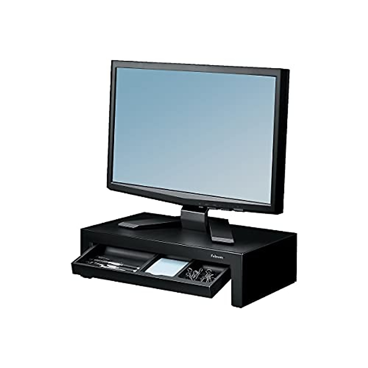 Fellowes 8038101 Monitor Riser, Height Adjustments,16-Inch X9-3/8-Inch X4-3/4 to 6-Inch, Bk