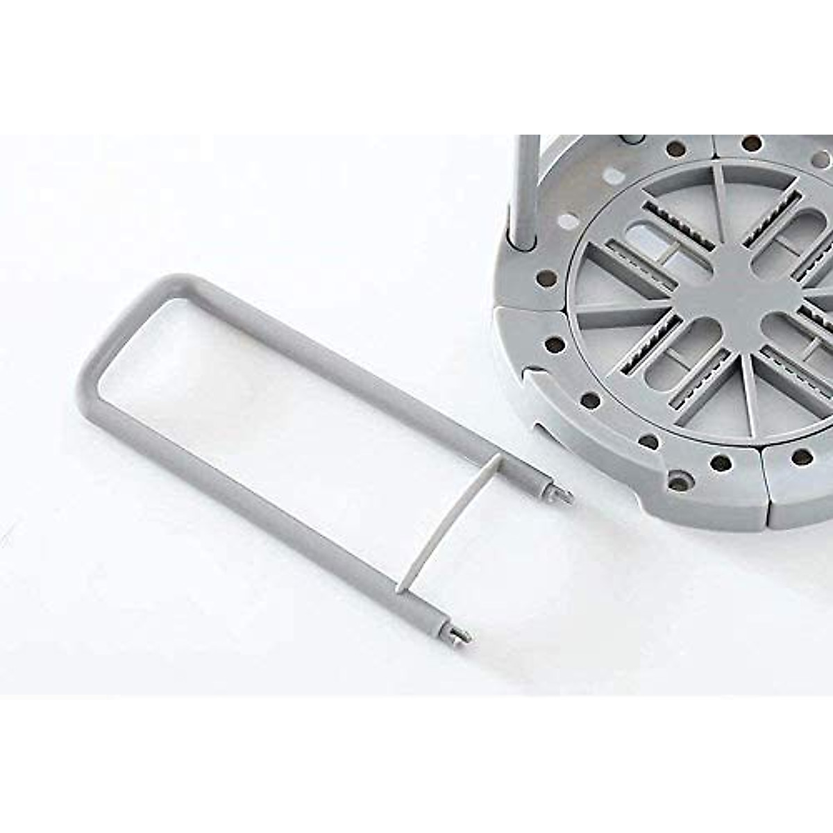 TIST 2Pcs Dish Rack - Retractable Drain Bowl Rack Plastic Removable Cutlery Holder Dish Drainer Rack(White and Gray)