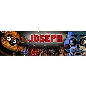 Five Nights at Freddy's - Personalized Birthday Name Poster with Custom Name On it, Border Mat and Frame Options