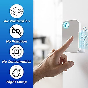 Air Ionizer - Mini Air Purifier - Ionizer Air Purifier - Ozone Machine Odor Removal - Negative Ion Generator - Apartment Must Haves - Home Air Fresheners - Air Conditioner Portable for Room