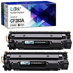 LxTek Compatible Toner Cartridge Replacement for HP 83A CF283A to compatible with Laserjet Pro MFP M125nw M201dw M225dw M201n M125a M127fn M127fw, 2 Black