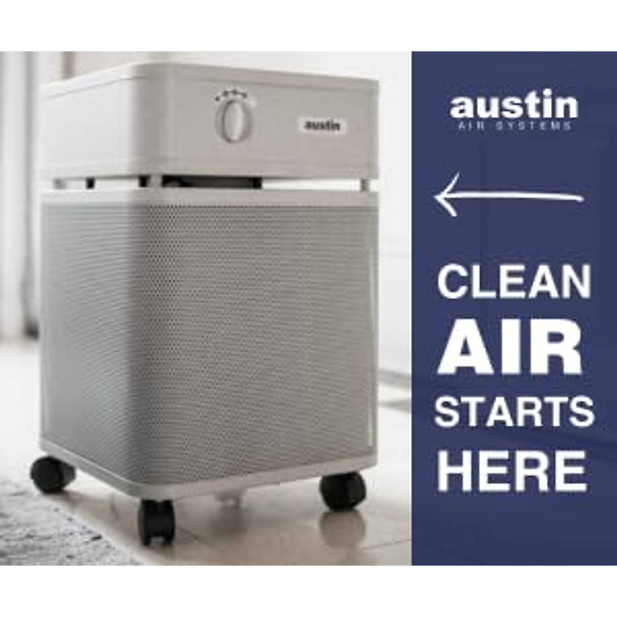 Austin Air Healthmate Plus - Powerful Air Purifier with HEPA Medical-Grade Filtration System, Eliminate Harmful Airborne Contaminants, (Sandstone)