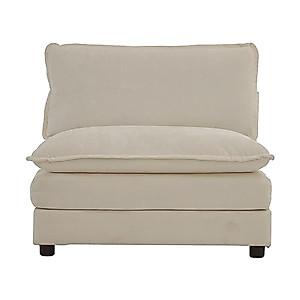 Chenille Upholstery Modular Sectional Sofa Set,U Shaped Convertible Couch with Reversible Chaise and Movable Ottomans,Free Combination Symmetrical Sofa&Couch Bed for Living Room (3 Singel+3 Ottomans)