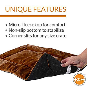 K&H Pet Products Self-Warming Crate Pad Mocha X-Large 32 X 48 Inches