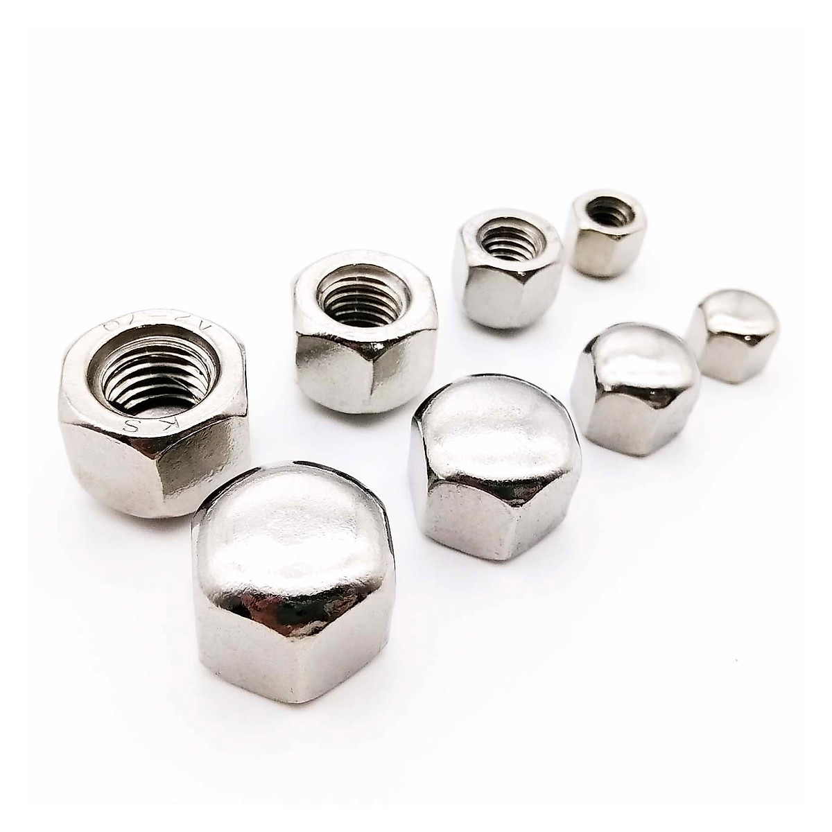 20pcs 304 Stainless Steel Hex Hexagon Decor Short Low Cover Cap Acorn Nut M3 M4 M5 M6 M8 (Size : M8-20pcs)