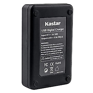 Kastar Battery 3-Pack + LCD Triple Charger Replacement for Olympus LI-42B LI-40B, Fujifilm NP-45 NP-45A NP-45B NP-45S, Nikon EN-EL10, Kodak KLIC-7006, Casio NP-80, Pentax D-Li63 D-Li108, Ricoh DS-6365