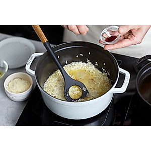 Staub Cast Iron 4-qt Round Cocotte - White Truffle, Made in France
