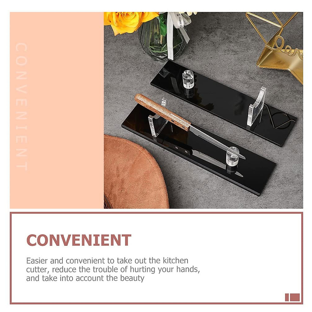 FOMIYES Acrylic Cutter Display Rack Single Knife Holder Transparent Cutter Storage Rack Cutter Displaying Stand for Home Shop Decor Acrylic Stands for Knife Display