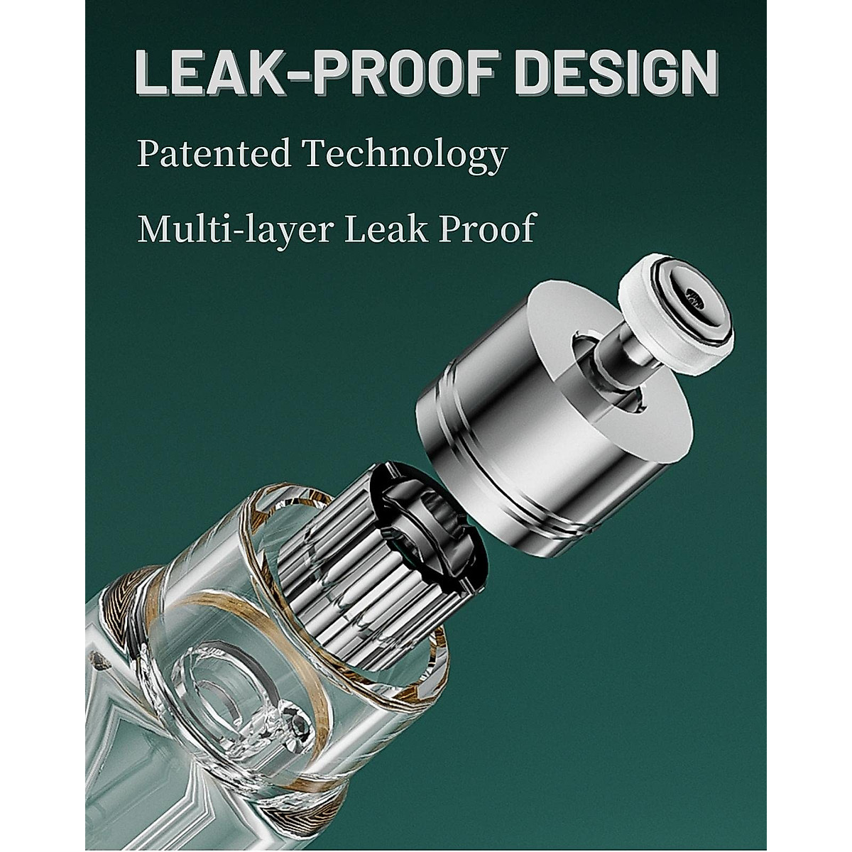 BRARIOS Travel Perfume Atomizer Refillable,Empty Portable Cologne Dispenser,Mini Aftershave Sprayer for Men and Women(Gold 5ML)