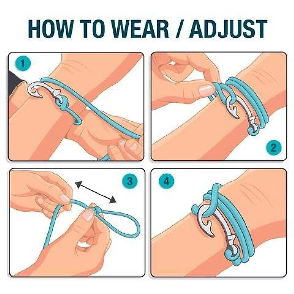 Chasing Fin Fish Hook Pendant Bracelet - Cool 30-Inch Military-Grade 550 Paracord Bracelet & Anklet - Adjustable Size, 100% Nylon Nautical & Fishing Accessory - J-Hook Pendant, Pewter - Arctic Camo