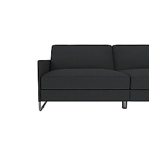 DHP Pembroke Convertible Futon Sofa Bed, Grey Linen