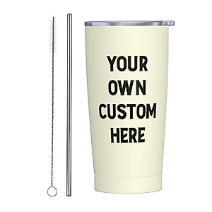 Personalized Coffee Tumbler with Text Custom Tumbler Cups with Straw Custom Stainless Steel Coffee Mug Travel Custom Travel Coffee Mugs Personalized