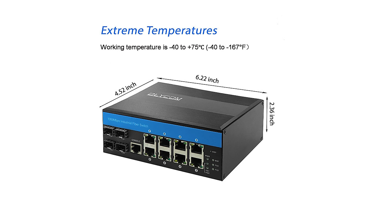 OLYCOM Managed Switch - 8-Port POE Gigabit Ethernet