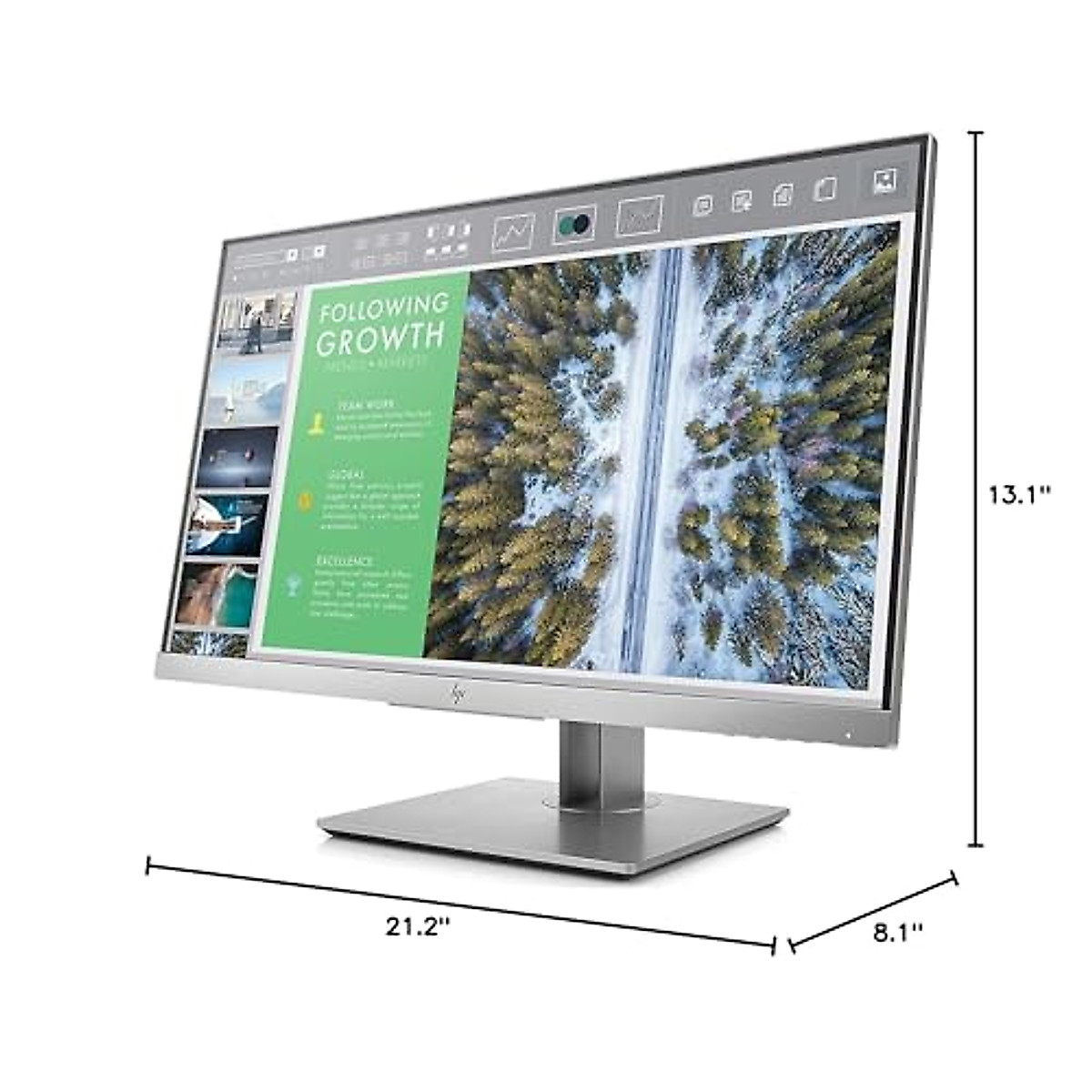 HP EliteDisplay E243 23.8-Inch Screen LED-Lit Monitor Silver (1FH47AA#ABA)