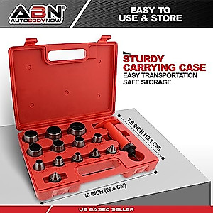 ABN Hollow Punch Kit Leather Punches Tools Hole Punch Set Gasket Punch Set Gasket Cutter 3/16 to 1-3/8in (5-35mm)