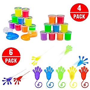 Party Favor Toy Assortment Bundle, Magic Cube, Squishies, Slap Bracelets, Party Favors Toy For Birthday, Classroom Rewards, Carnival Prizes, Pinata Filler, Goodie Bag Fillers for Boys Girls 4-8-12