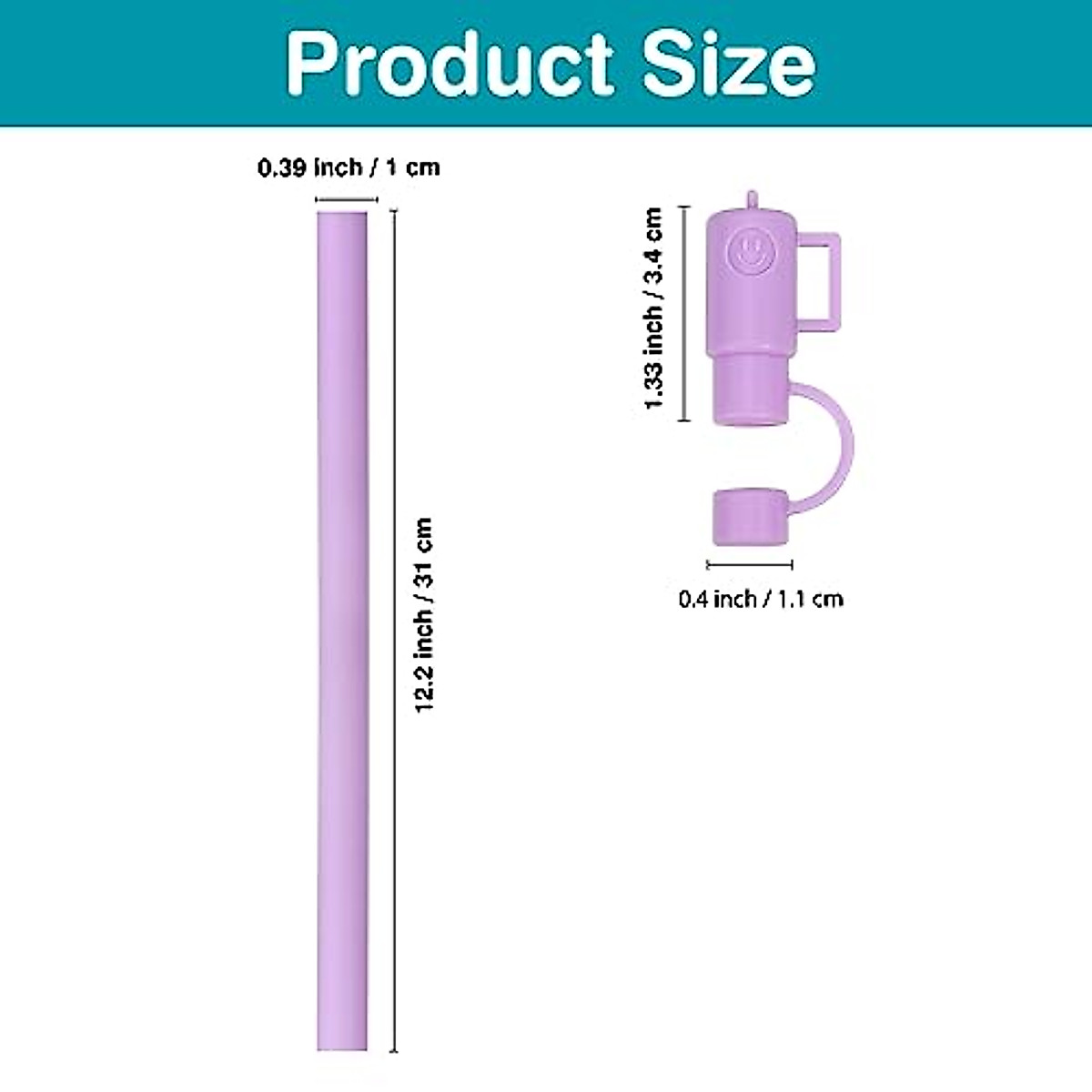 Replacement Straw for Stanley 40 oz 30 oz Cup Tumbler,4Pack Reusable Silicone Straws with Straw Covers Accessories for Stanley Bottles with Cleaning Brush