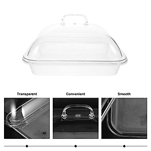 Luxshiny Covered Buffet Tray Chilled Serving Tray Food Plate Candy Display Container Dessert Cloche Dome Food Cover Cake Stand Restaurant Buffet Tray Acrylic Condiment Bell Shaped Travel