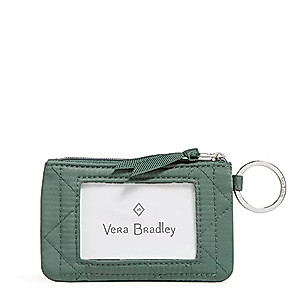 Vera Bradley Women's Performance Twill Zip ID Case Wallet, Olive Leaf, One Size