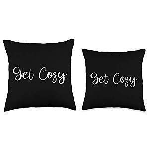 Get Cozy Pillow Get Cozy Decorative Black and White Throw Pillow, 18x18, Multicolor