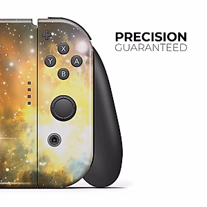 Design Skinz - Compatible with Nintendo Switch OLED Dock Only - Skin Decal Protective Scratch-Resistant Removable Vinyl Wrap Cover - Glowing Gold & Black Nebula