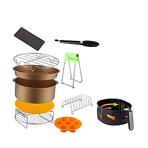 INOOMP 1 Set 7 Grilling Accessories Gold Cooking Grate for Grill Air Fryer Grill Accessories Barbecue Accessories Hiking Accessories Barbecue Tool 12 Piece Set Travel Outdoor