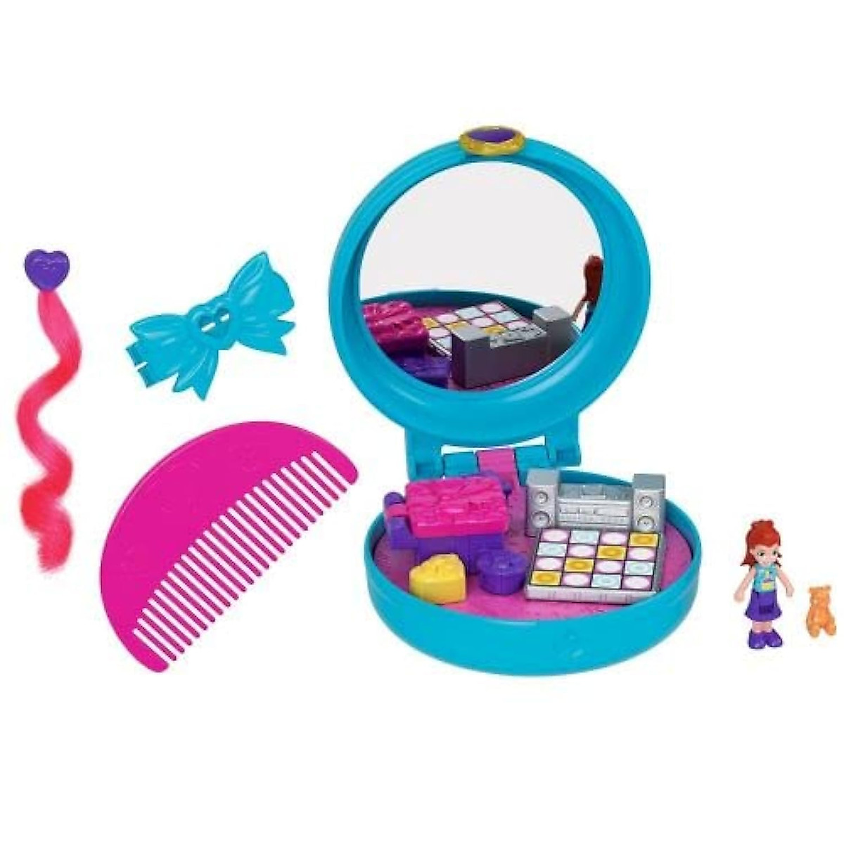Mattel Birthday Clip and Comb Polly Pocket Compact
