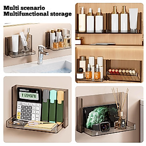 6 Pcs Small Folding Shelf for Wall, Bedside Shelf Floating Shelves for Spaces Foldable Bathroom Shelf Wall Mount Fold Up 90° Wall Shelf for Rv, Bathroom, Bedroom, Office, Living Room, Laundry