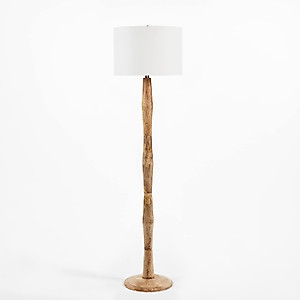 SAFAVIEH Lighting Collection Brodie Farmhouse Coastal Natural Wood 60-inch Floor Lamp (LED Bulb Included)