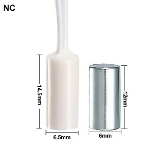 uxcell N.C. Recessed Wired Window Garage Contact Sensor Alarm Magnetic Reed Switch White HC-34A 10pcs