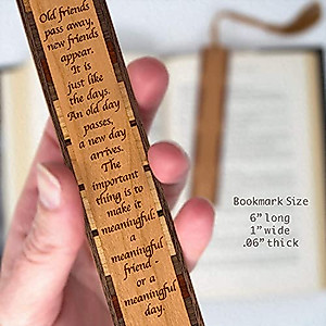 Dalai Lama Tibetan Spiritual Leader Quote Engraved Wooden Bookmark - Also Available with Personalization - Made in USA