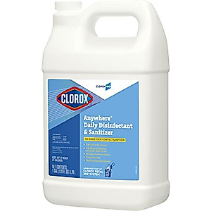 CloroxPro Anywhere Daily Disinfectant and Sanitizer, No-Rinse Food Contact Sanitizer, Refill, 128 Fluid Ounces