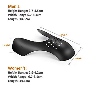 VoMii 4 Pairs Anti-Wrinkle Shoes Crease Protectors Toe Box Decreaser, Shoes Crease Guards for Sneaker and Casual Shoes, Anti Crease Shoe Protectors for Men's 7-12/ Women's 5-8