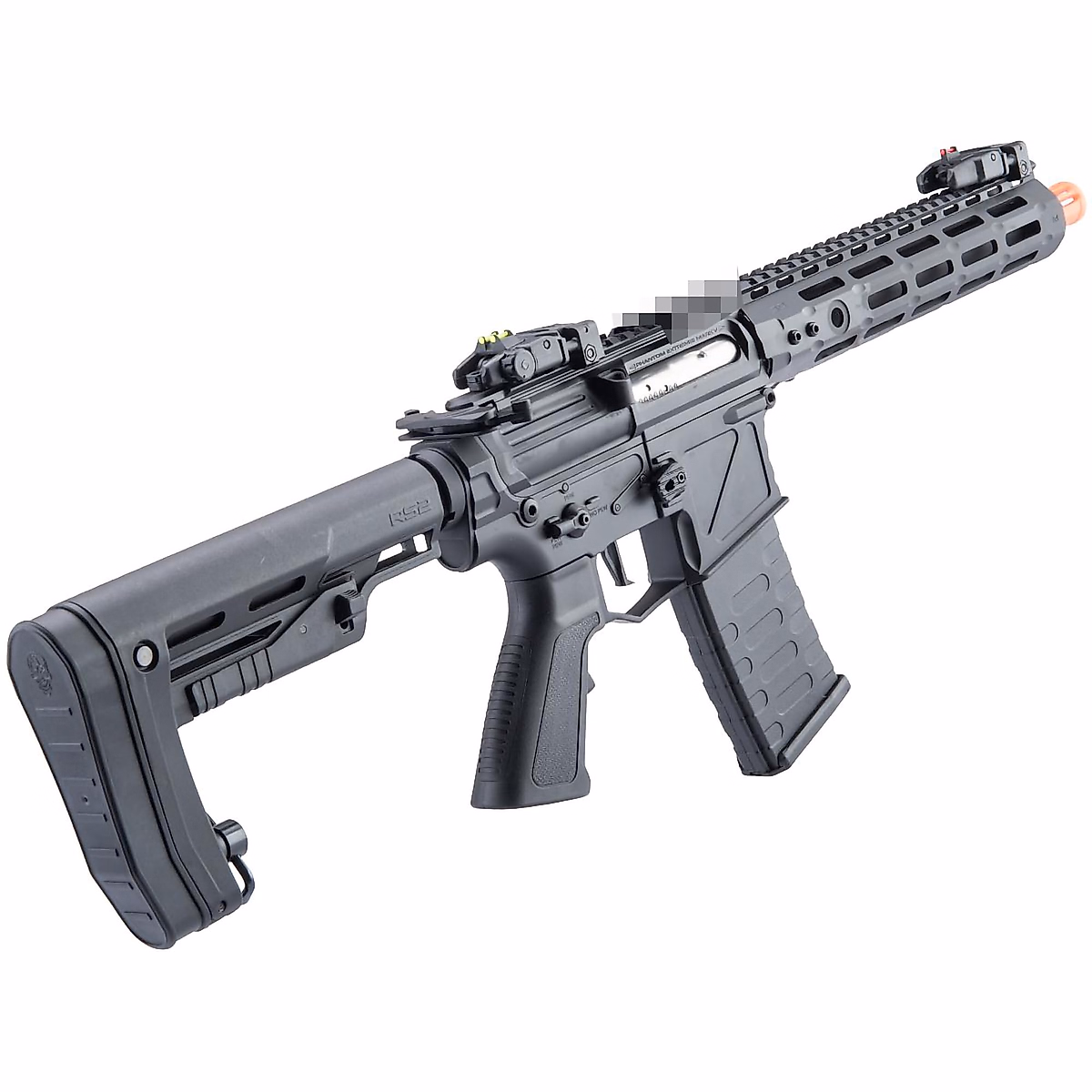 Evike Airsoft - APS Phantom Extremis Mark V 2.0 eSilverEdge Airsoft M4 AEG with 10" LOK Handguard (Color: Black)