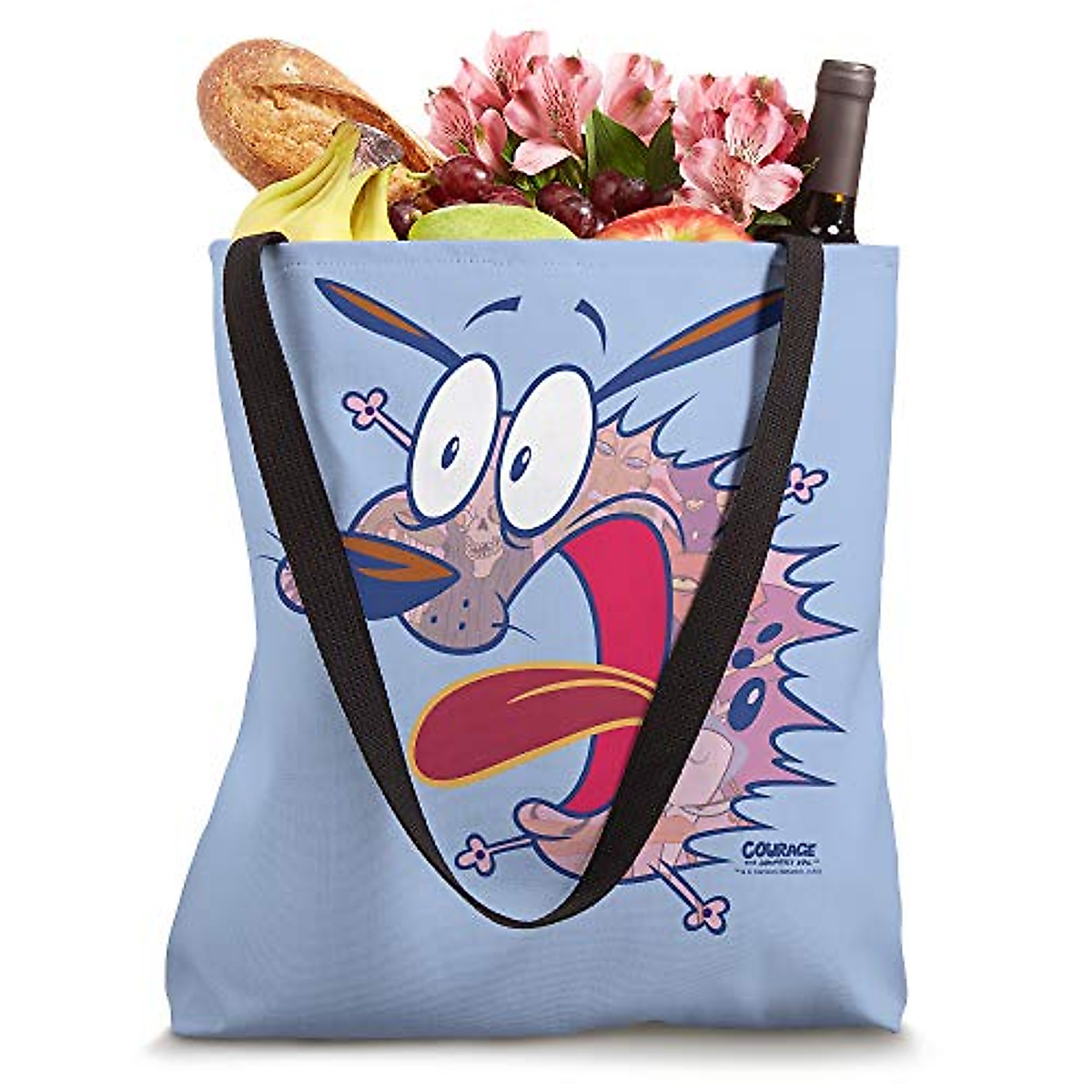 Courage the Cowardly Dog Evil Inside Tote Bag