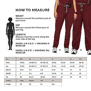 FIGS YOLA High Waisted Skinny Scrub Pants for Women - Burgundy, Regular XS