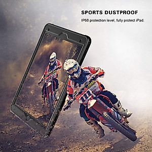 AICase iPad 7th Generation 10.2" 9th /8th/7th Generation/iPad 10.2 2021/2020/2019, Waterproof Protective with Built-in Screen Protector Shock-Absorbing Bumper Dustproof Full-Body Case