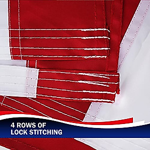 Homissor American Flags 3x5 for Outside US Flag Made in USA - Outdoor Heavy Duty United State Flag Embroidered Stars Durable Nylon for All Weather High Wind Sewn Stripes With Brass Grommets