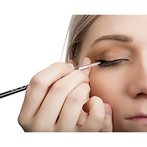 BEST EYELINER MAKEUP BRUSH - Professional Gel Brushes - Premium Quality Flat Eyeliner Brush at an Economical Price! Use for Fine Lines, Very Thin Synthetic Bristles.