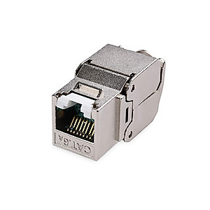 Cable Matters UL Listed 10Gbps 6-Pack RJ45 Shielded Cat6A / Cat6 Keystone Jack with Integrated Shutter