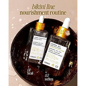 Truly Beauty Cooka Concentrate Ingrown Serum - Ingrown Hair Treatment for Bikini Area - Smoothing and Soothing After Shave Formula - Heals Razor Burn, Nicks, and Ingrowns - 0.7 OZ