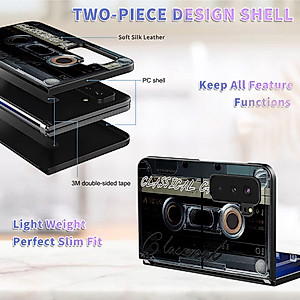 RYUITHDJP for Microsoft Surface Duo 2 Case 8.3" Classical Cassette Design for Microsoft Surface Duo 2 Phone Case Stylish Shockproof Cover