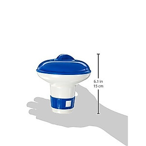 HYDROTOOLS BY SWIMLINE 8715 Mini Chemical Dispenser For Spas and Personal Pools| Compatible With Bromine & Chlorine Supports 1’’ Tablets | Adjustable Control Ring For Customizable Flow Rate