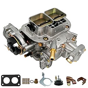 NENKUTEN New Carburetor 2 Barrel for Weber 38/38, Carb 38x38 Fits for Fiat Renault Ford VW Jeep Dodge Toyota Pickup for BMW Daewoo Mitsubishi 4 Cylinder Electric Choke, Replace 19830.202 DGES 390CFM
