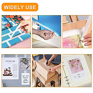 GUOKOFF Masking Tape 1/2 Inch x 55 Yards x12 Rolls, Beige White Masking Tape Painters Tape General Purpose Tape, Painting Adhesive Tape for Arts DIY Crafts Labeling