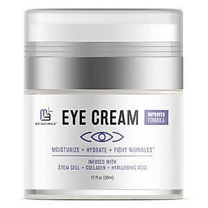 M3 Naturals Anti-Aging Eye Cream for Dark Circles and Puffiness with Collagen Hyaluronic Acid & Fruit Stem Cell Fight Eye Bags Fine Lines Puffiness Under Eye & Wrinkles
