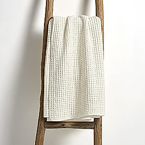 Levtex Home - Mills Waffle - Throw - Cream Cotton Waffle - Throw Size 50 x 60in.