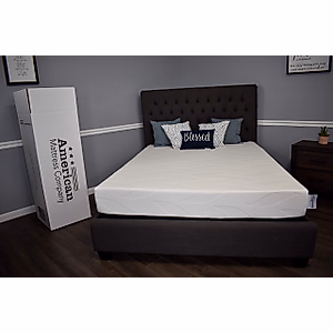 American Mattress Company 8" Graphite Infused Memory Foam-Sleeps Cooler-100% Made in The USA-Medium Firm (48x75)