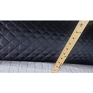 AD FABRIC, Polyester Quilted Padded Lining Fabric Black, 60" Wide, Sold by Yard, in Yards Continuous.